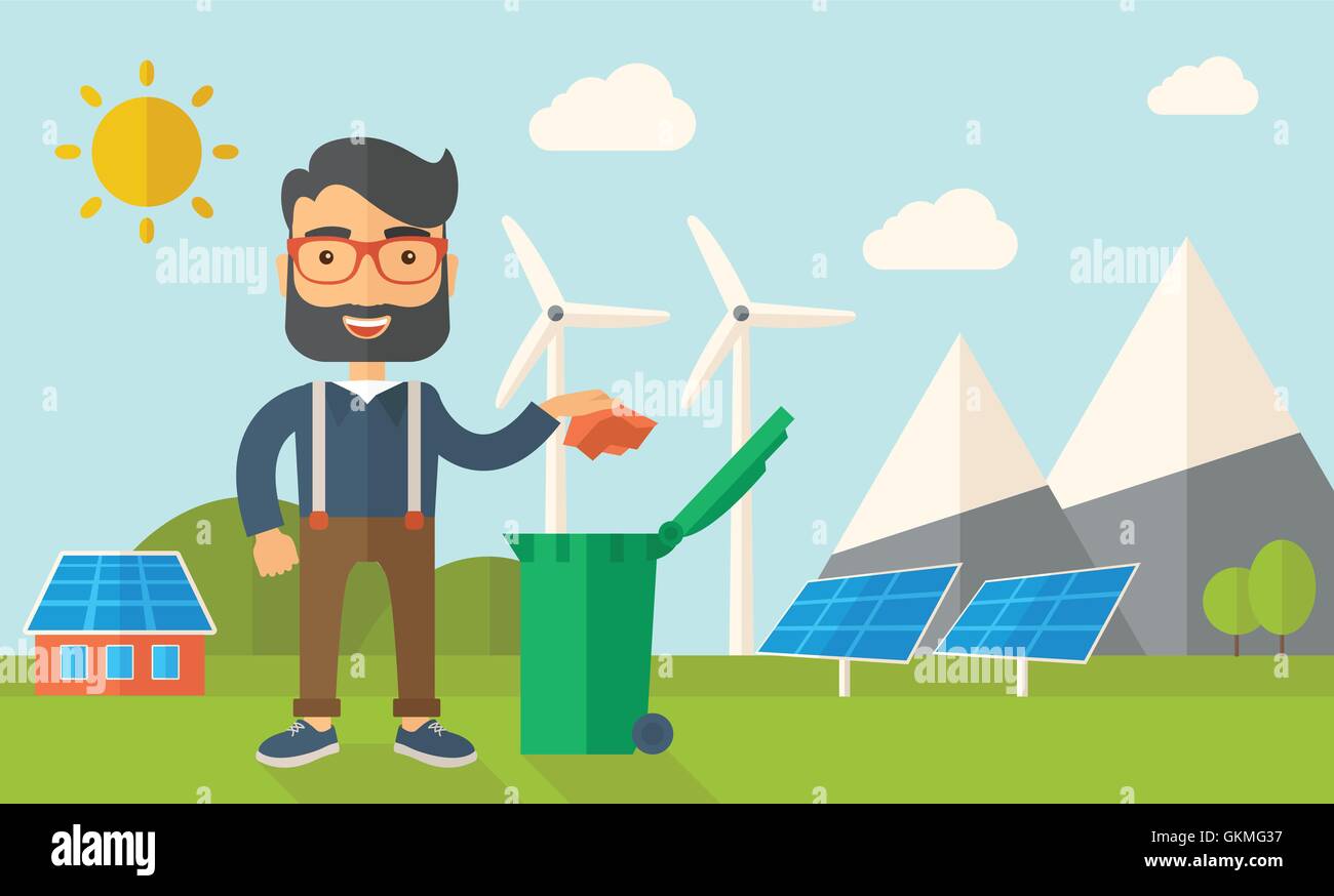 Man throwing trash in Stock Vector Images - Alamy