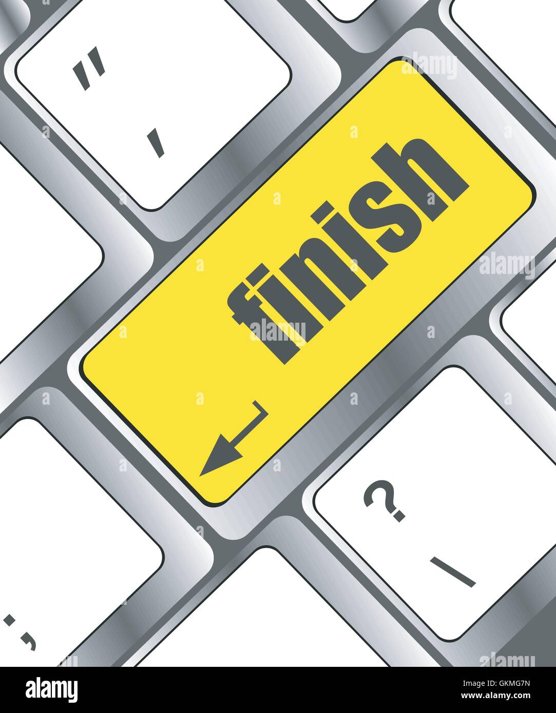 Finish button on black Stock Vector Images - Alamy