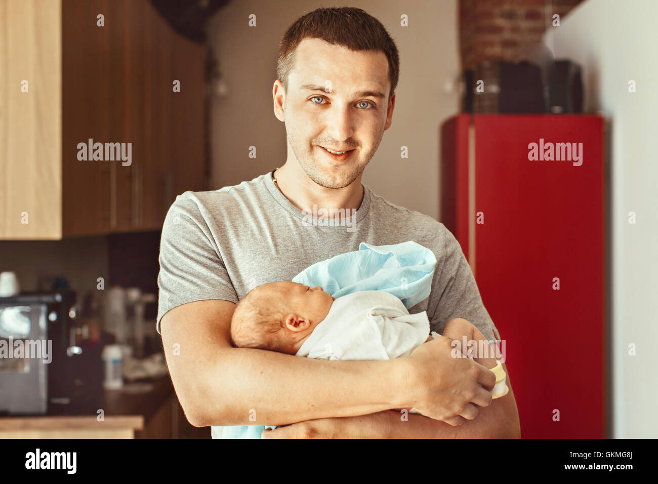 Loving father spending time with his baby son Stock Photo - Alamy