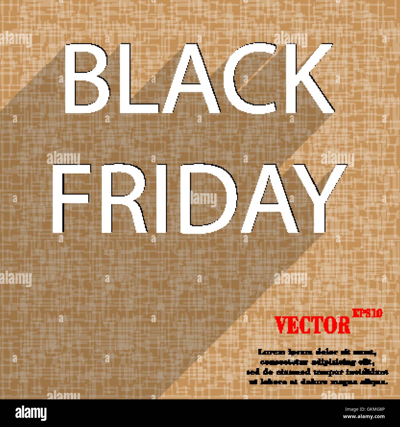 Black friday icon symbol Flat modern web design with long shadow and ...