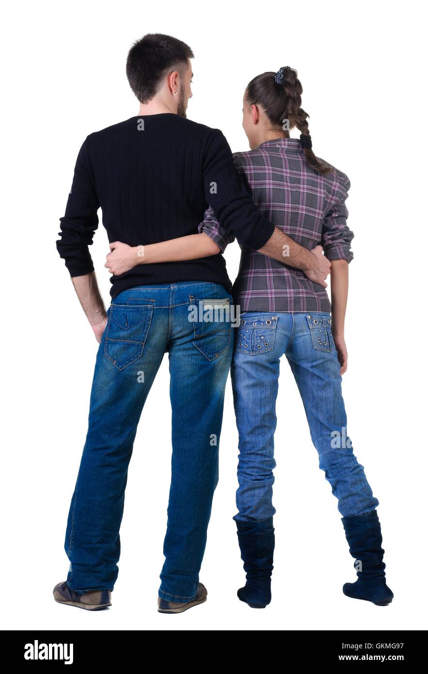 Couple young backview hi-res stock photography and images - Alamy