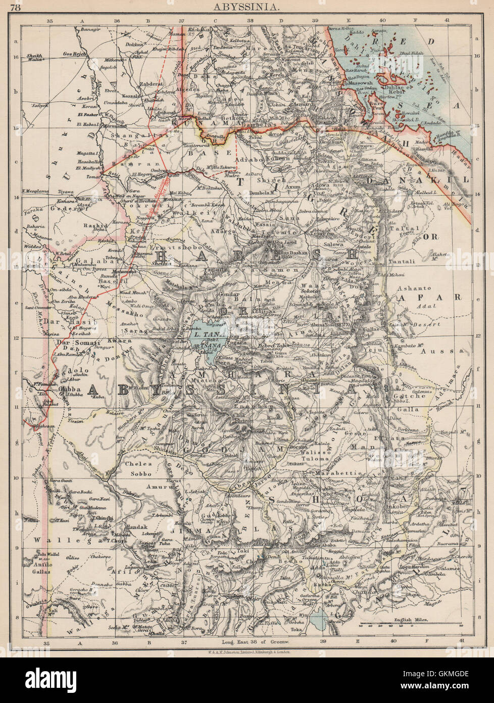 Abyssinia map hi-res stock photography and images - Alamy