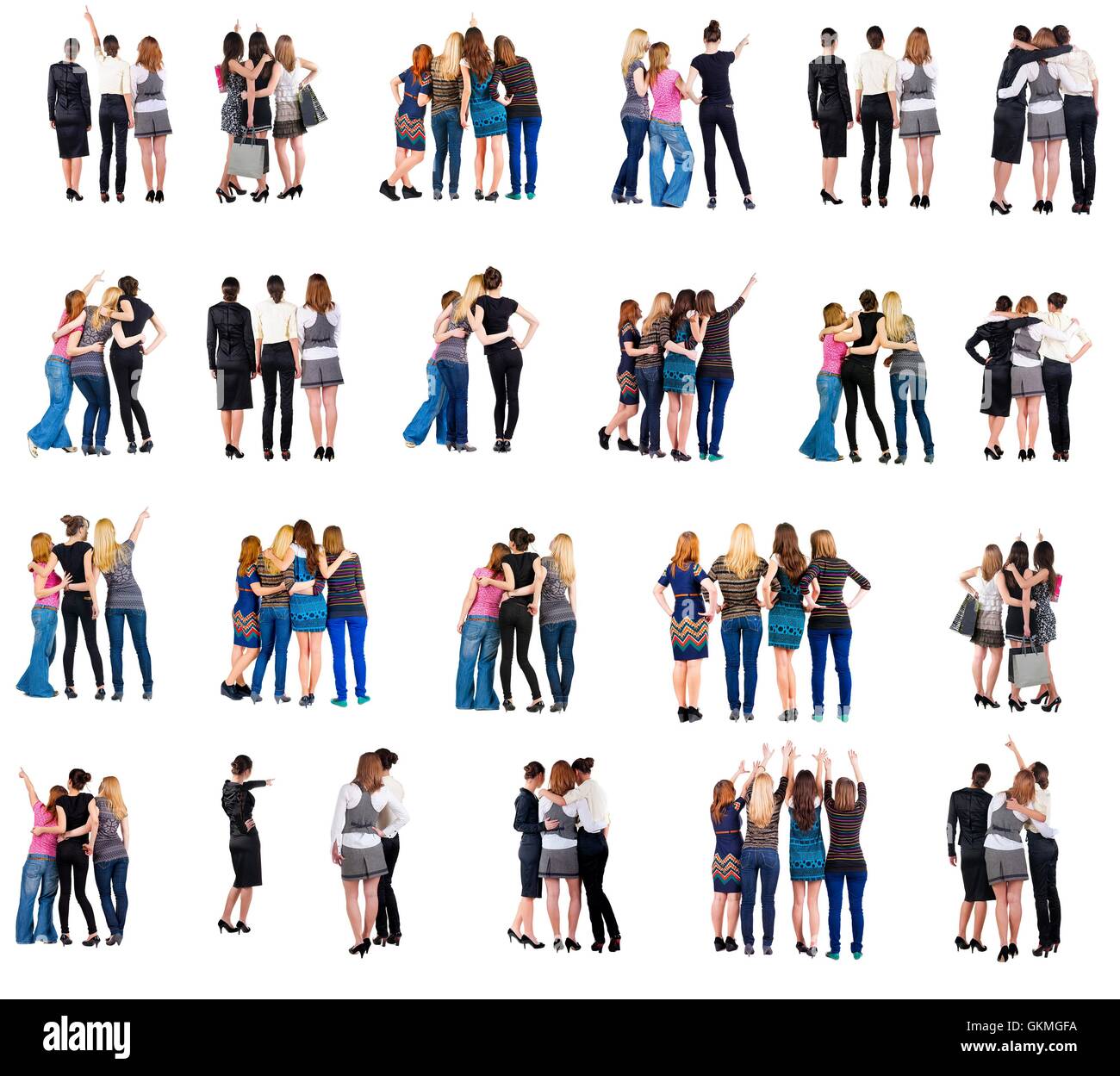 collection Back view of group people Stock Photo - Alamy