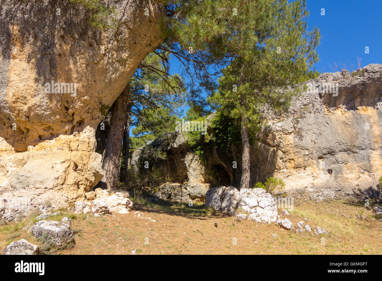 Rocks with capricious forms in the enchanted city of Cuenca, Spain ...