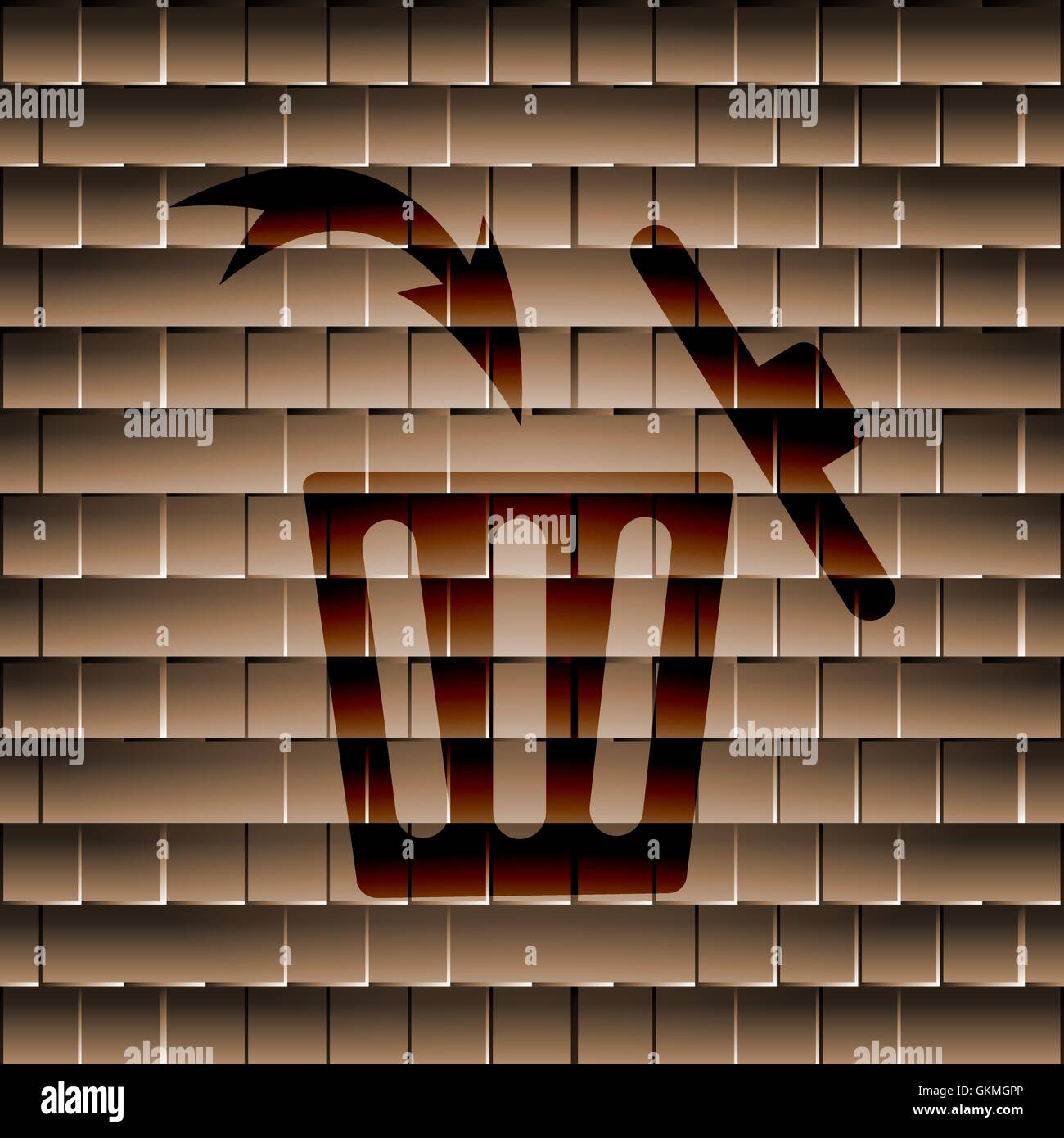 Trash bin. Flat modern web button and space for your text Stock Vector Image & Art - Alamy