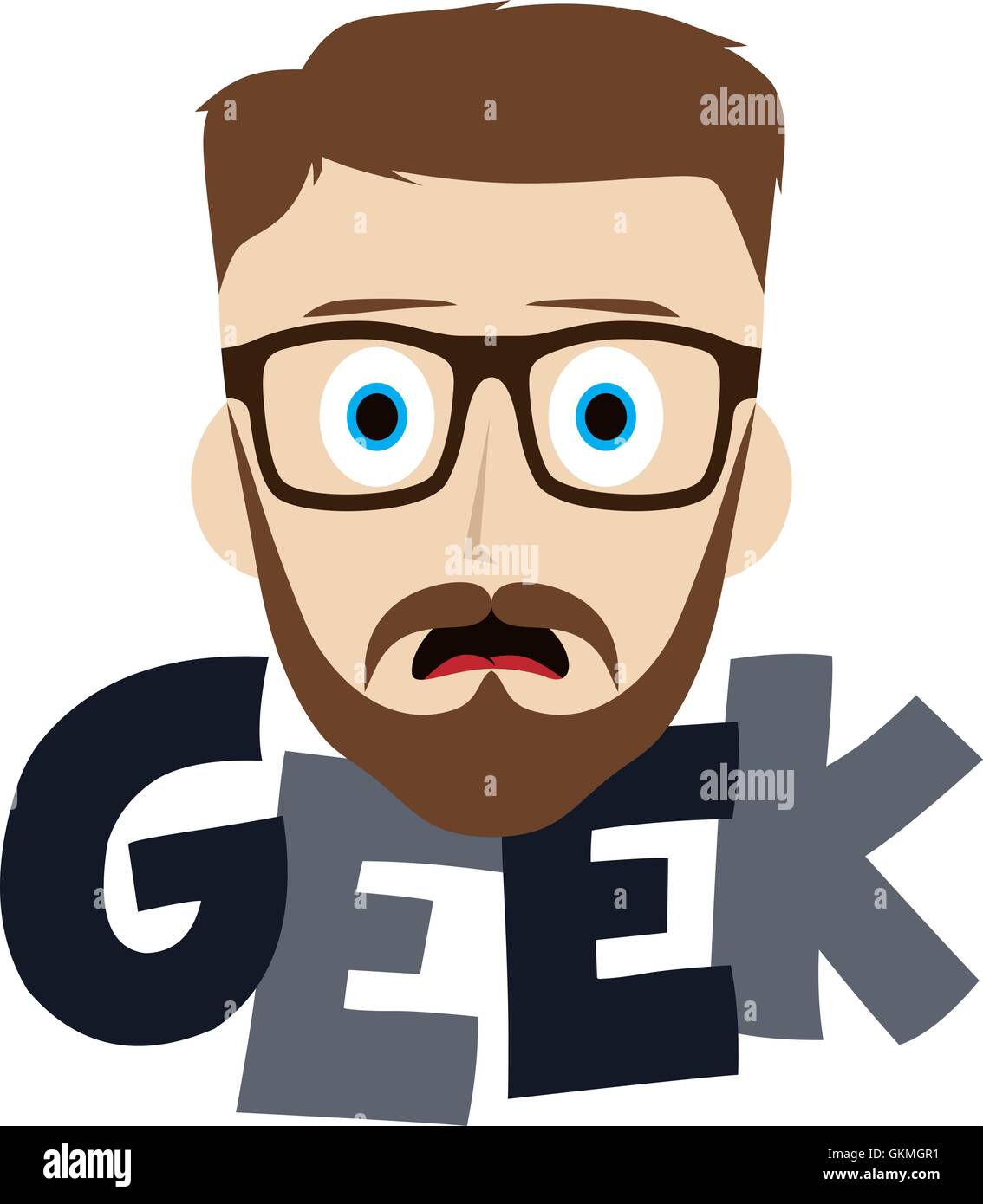 Geek boy Stock Vector Images - Alamy