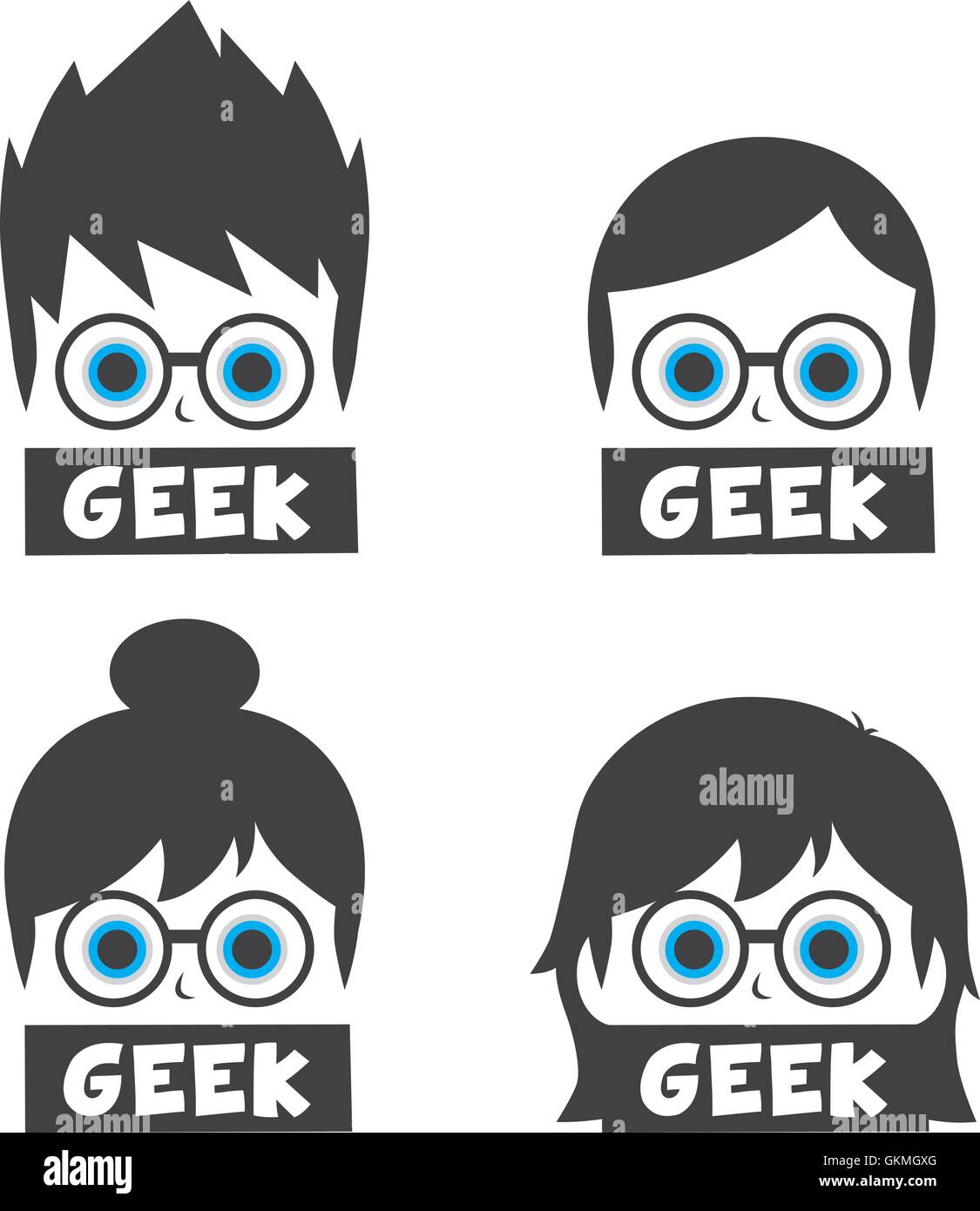 young geek cartoon Stock Vector Image & Art - Alamy
