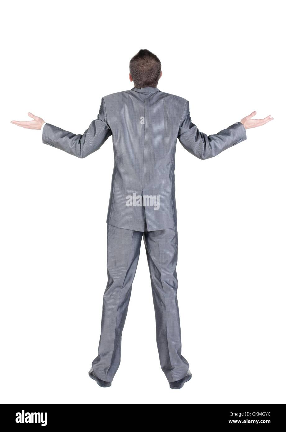 angry businessman. Rear view Stock Photo - Alamy