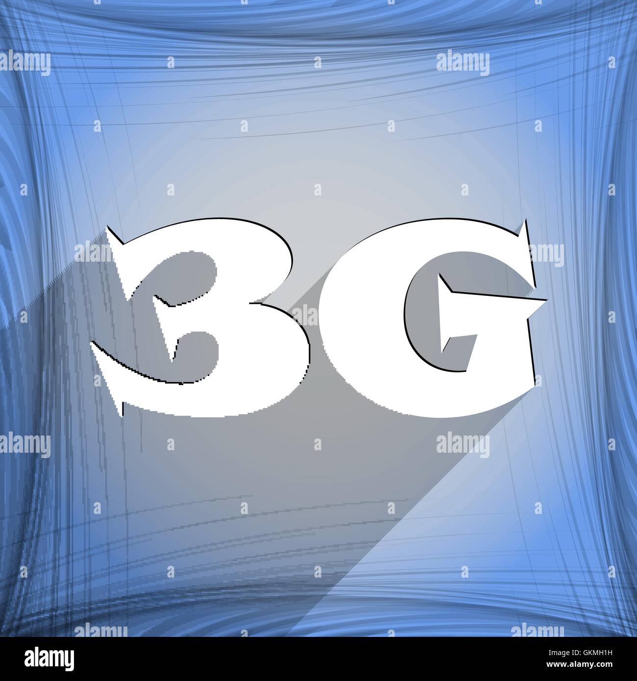3G icon symbol Flat modern web design with long shadow and space for ...