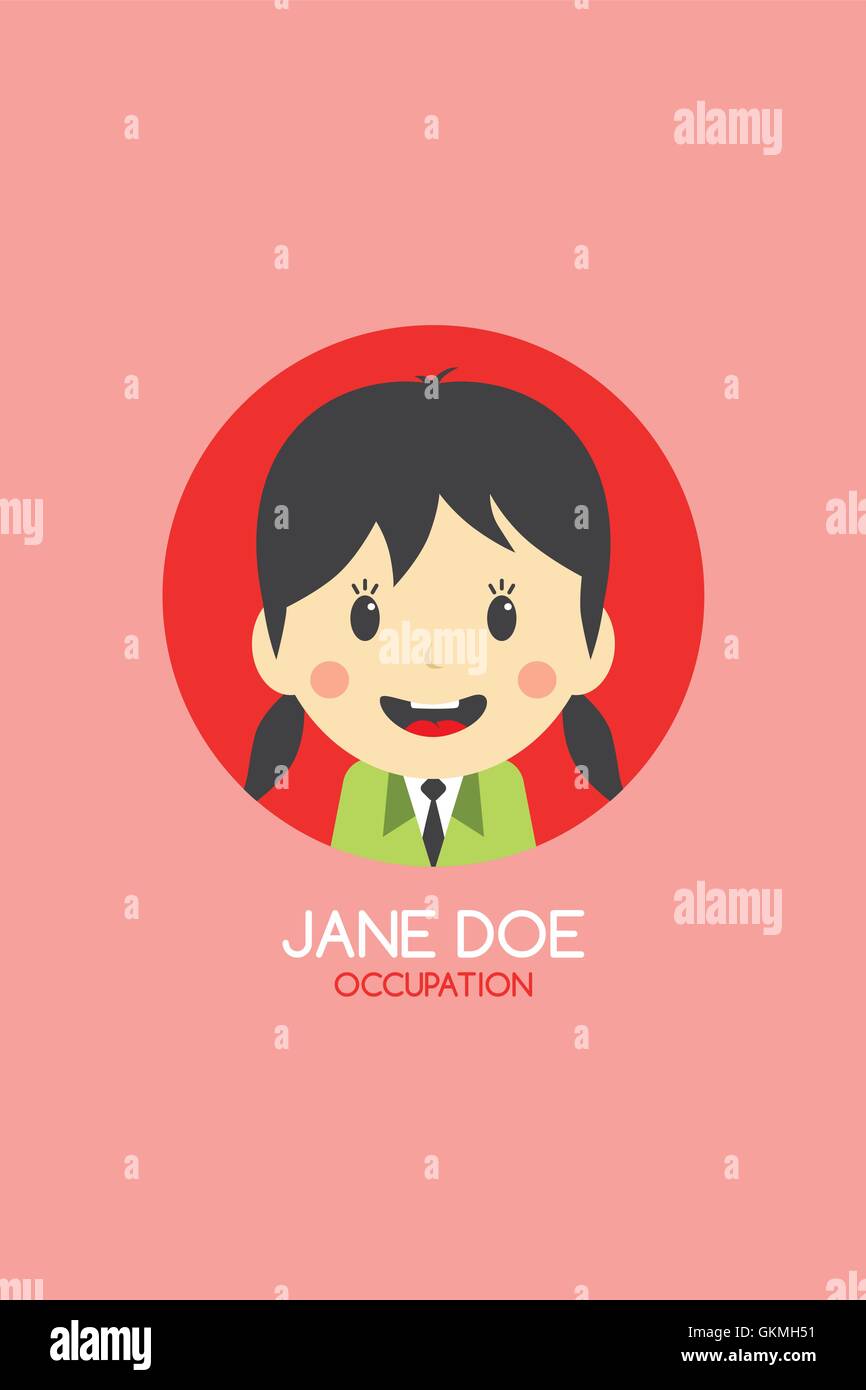 woman cartoon theme business card Stock Vector Image & Art - Alamy