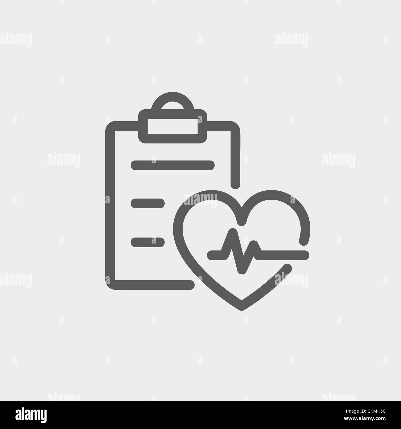 Clipboard icon linear thin Stock Vector Images - Alamy