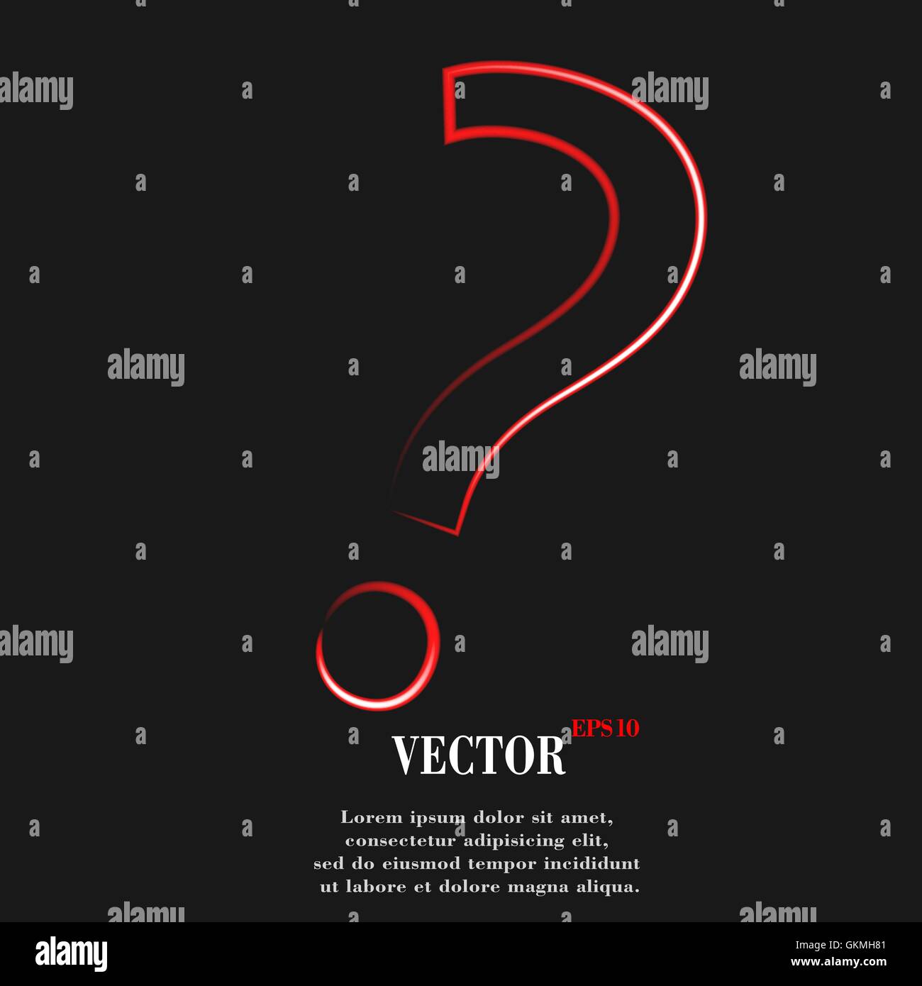 question mark. Flat modern web button and space for your text Stock ...