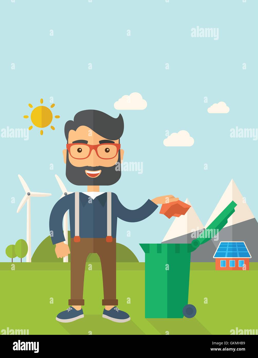 Office stress paper man Stock Vector Images - Alamy