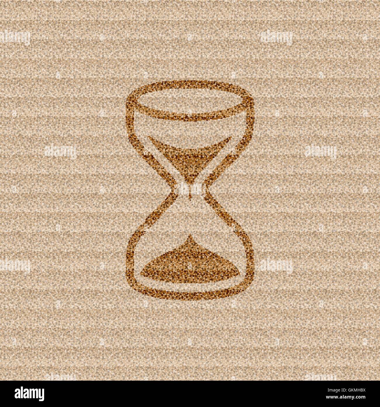 Hourglass icon symbol Flat modern web design with long shadow and space ...