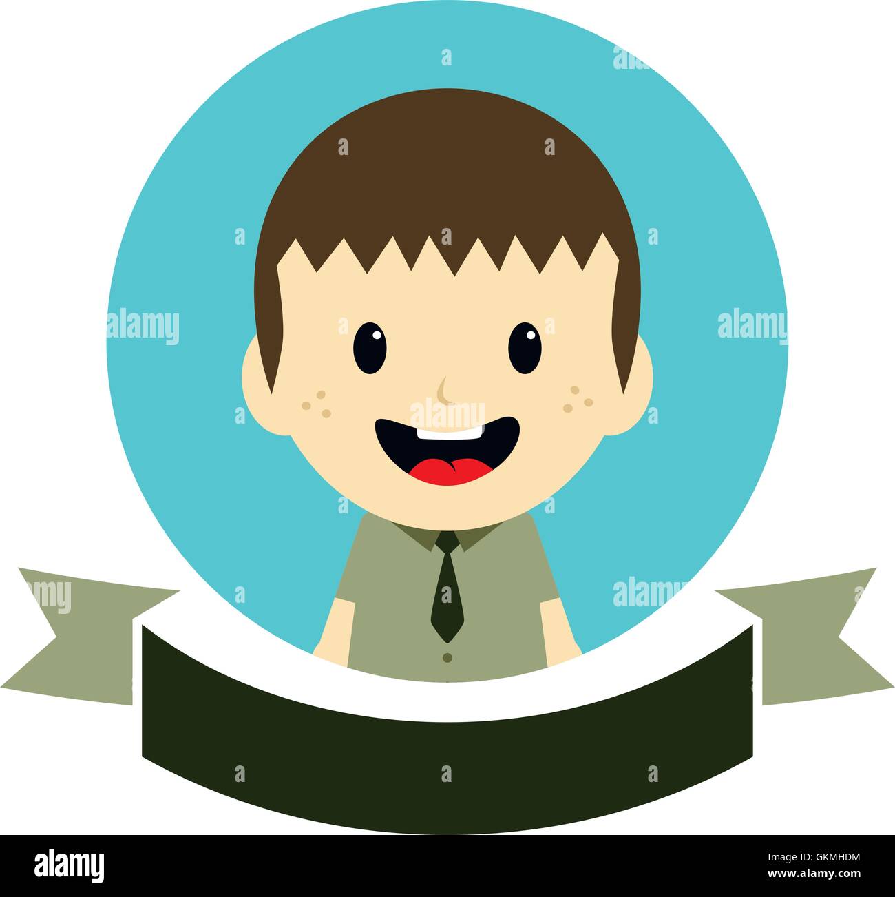 adorable boy cartoon character label Stock Vector Image & Art - Alamy