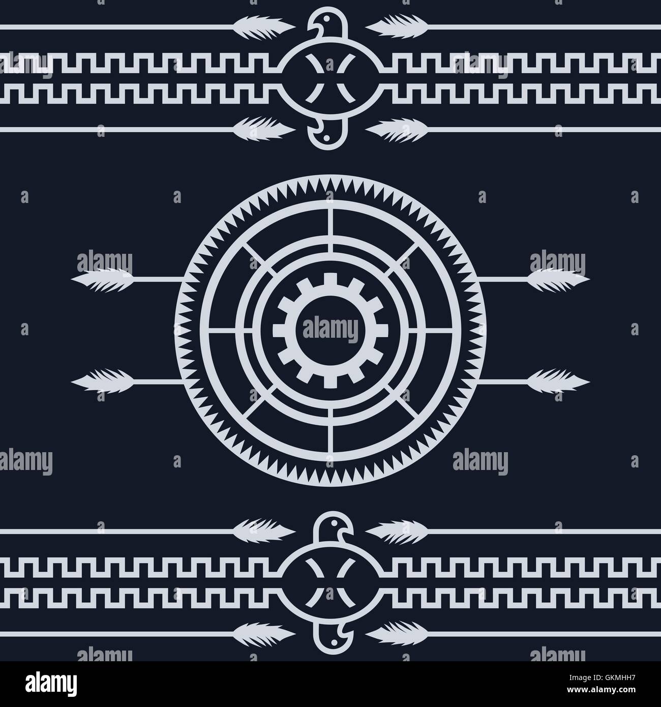 Eagle symbol ancient mexico Stock Vector Images - Alamy