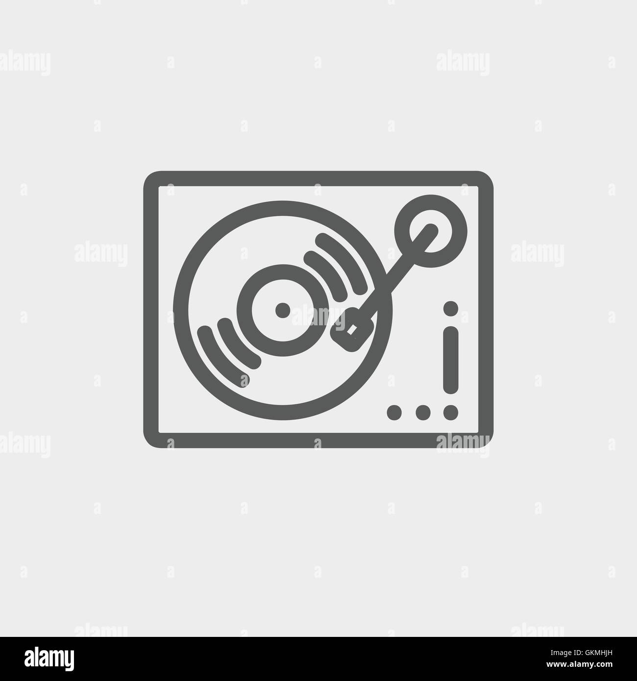 Phonograph turntable thin line icon Stock Vector Image & Art - Alamy
