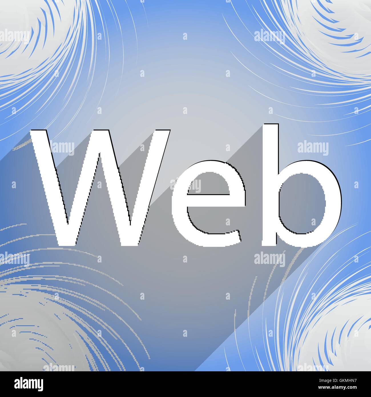 Web icon symbol Flat modern web design with long shadow and space for ...