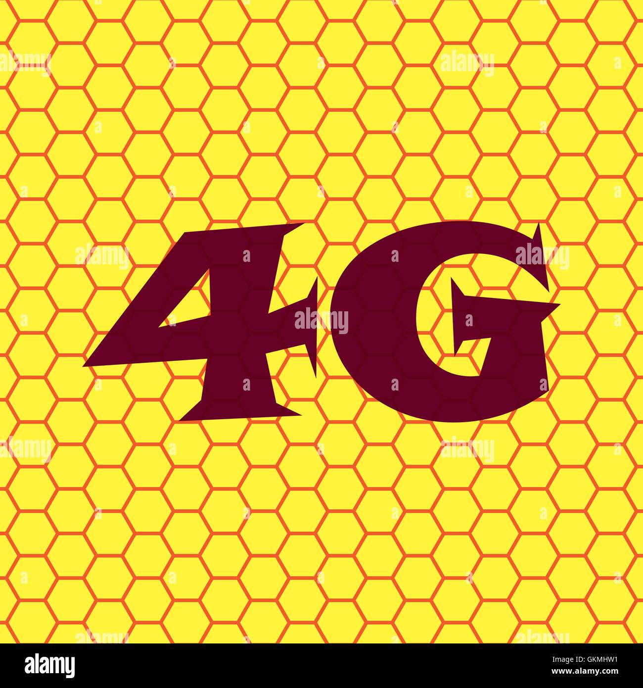 4G icon symbol Flat modern web design with long shadow and space for ...