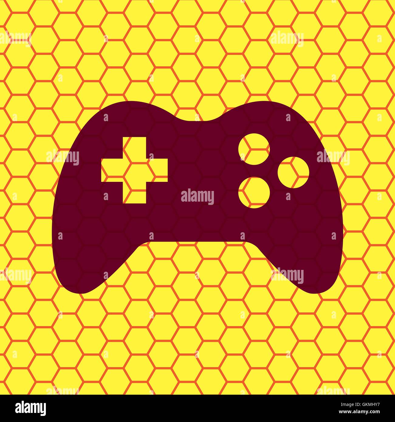 Gaming Joystick. Flat modern web button and space for your text Stock Vector Image & Art - Alamy