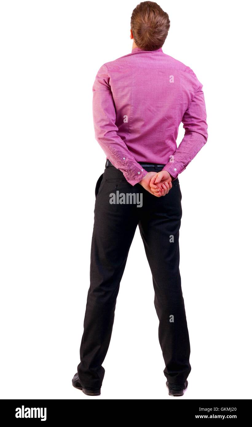 back view of Business man looks ahead Stock Photo - Alamy