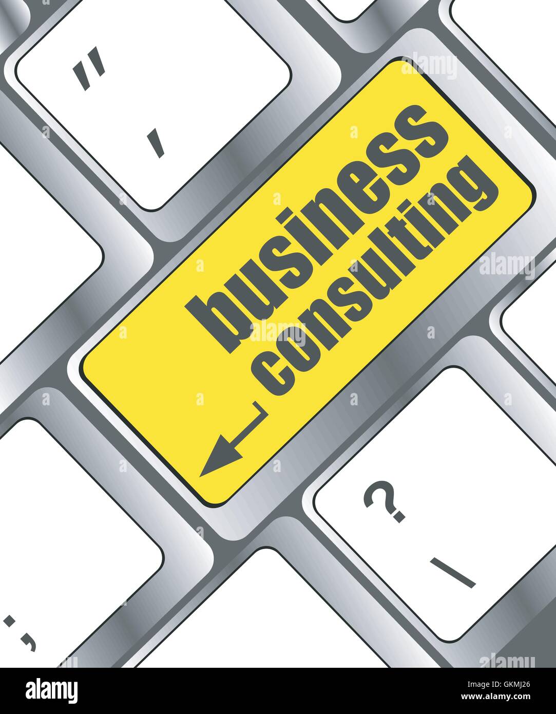 Computer keyboard with business consulting key. business concept Stock ...