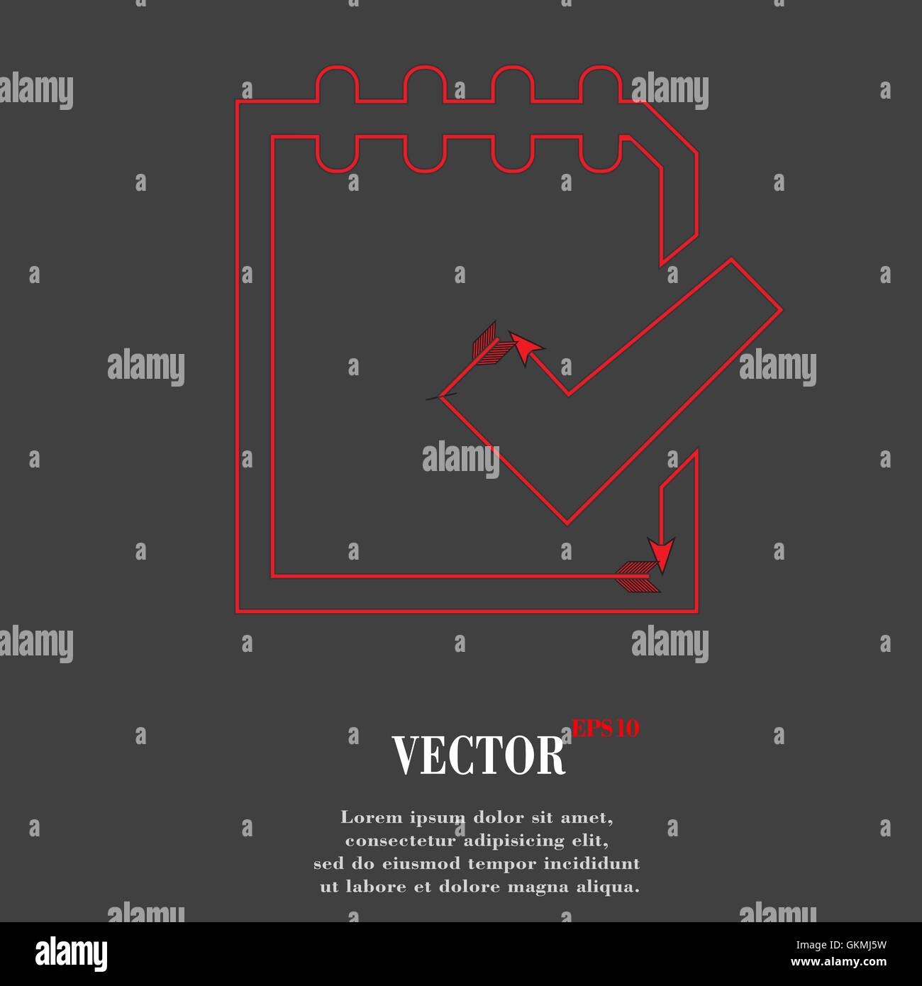 Notepad paper Documents. Flat modern web button and space for your text Stock Vector Image & Art ...