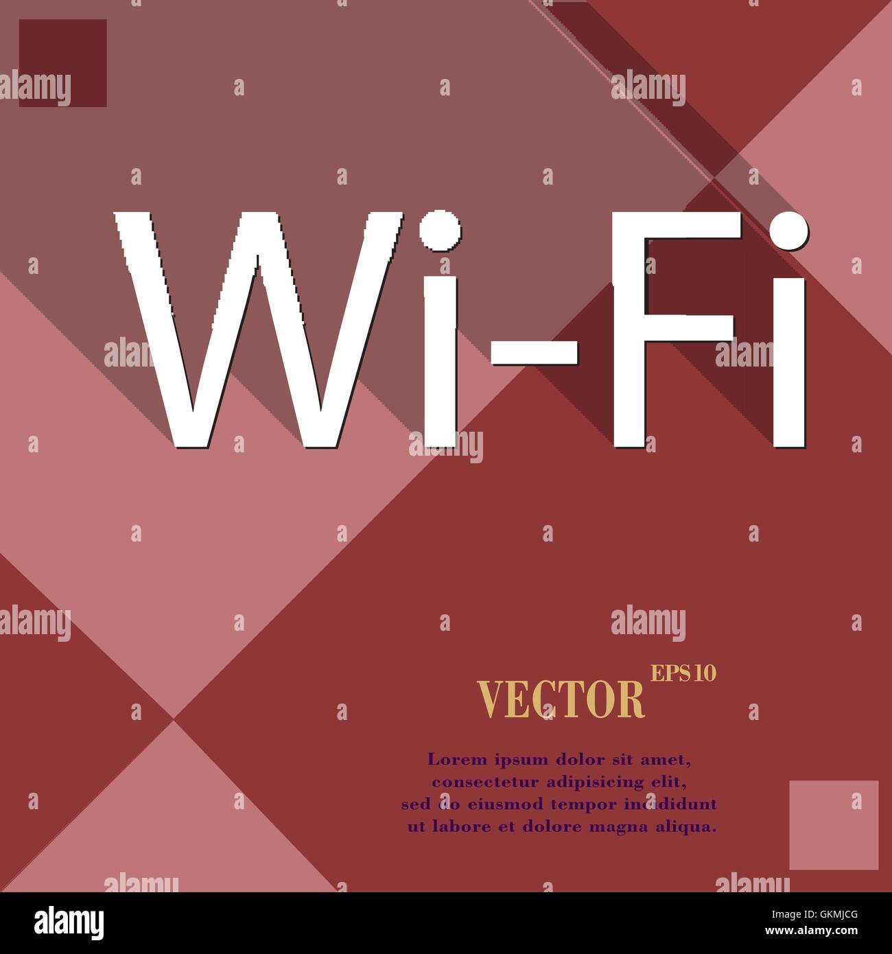 Free wifi icon symbol Flat modern web design with long shadow and space ...