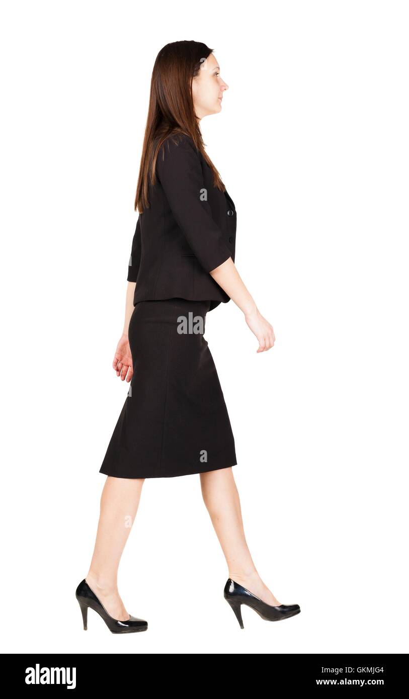 walking business woman. back view Stock Photo - Alamy