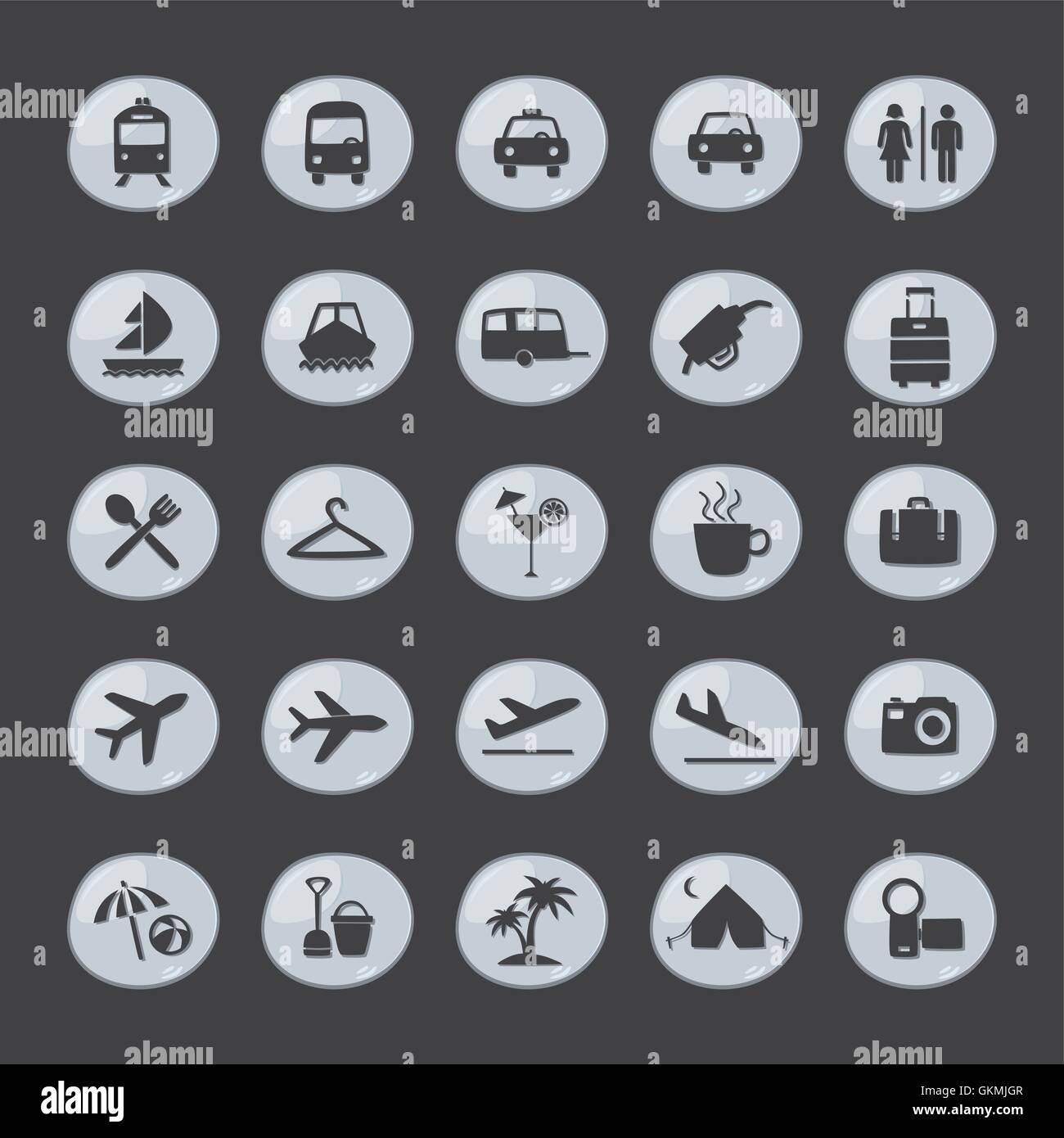 vacation icon set Stock Vector Image & Art - Alamy