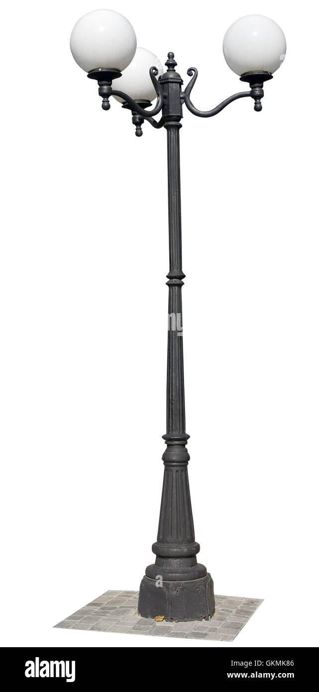 Decorative street lamp-post . isolated on white background Stock Photo ...