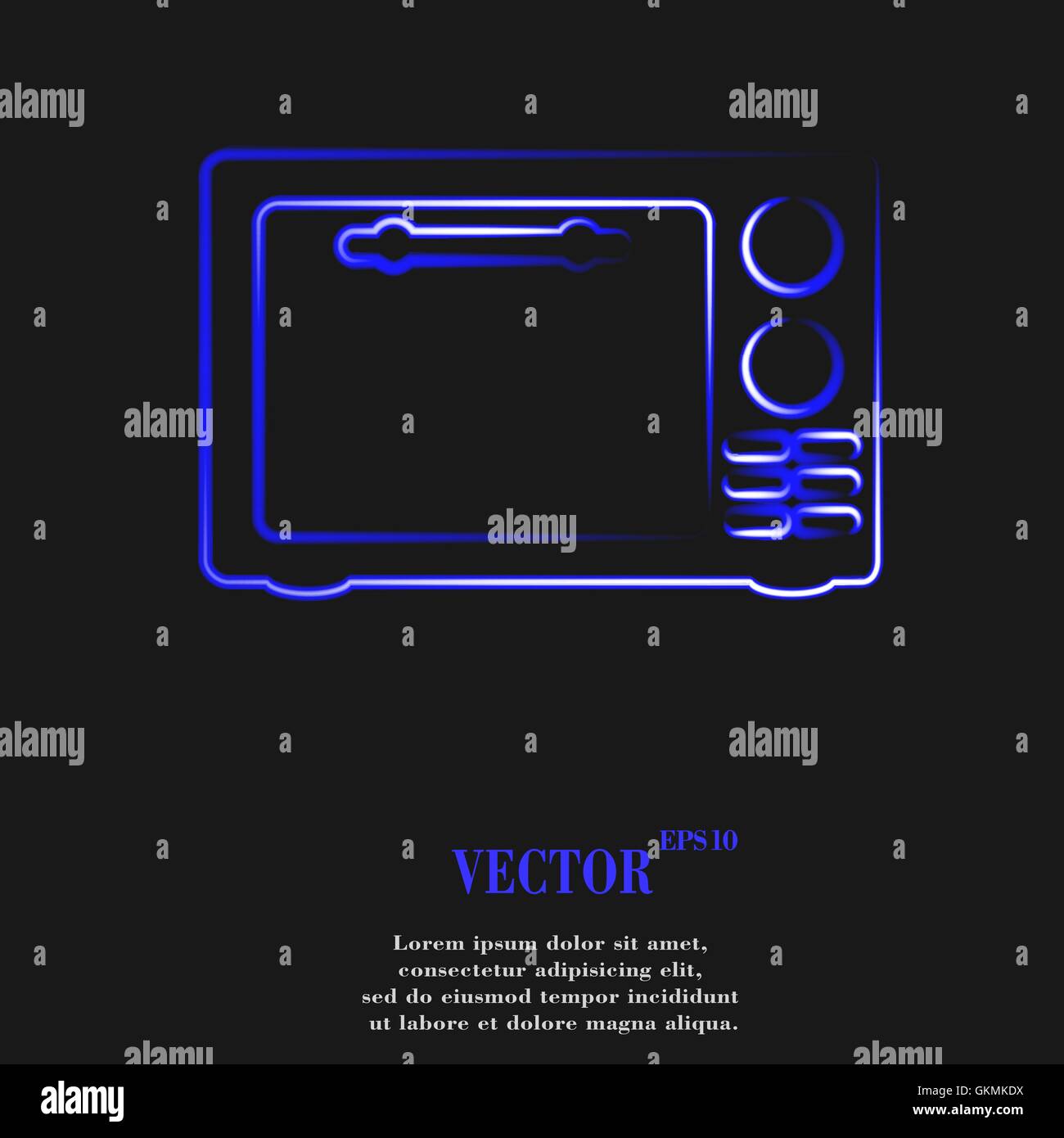 microwave. kitchen equipment. Flat modern web button and space for your ...