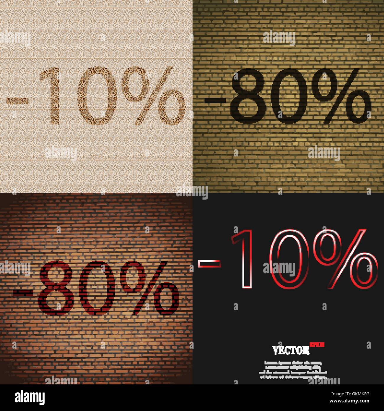 Set of Holiday discounts, store a percentage of sales. On abstract ...