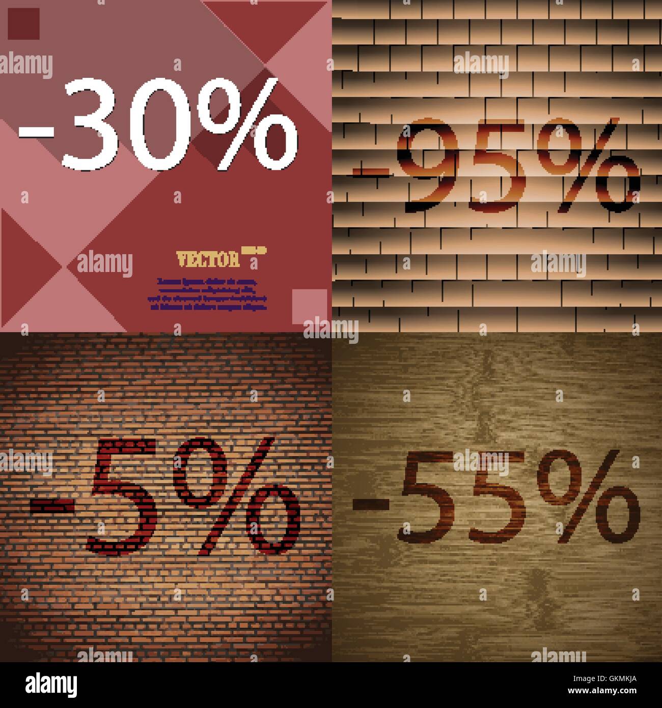Set of Holiday discounts, store a percentage of sales. On abstract ...