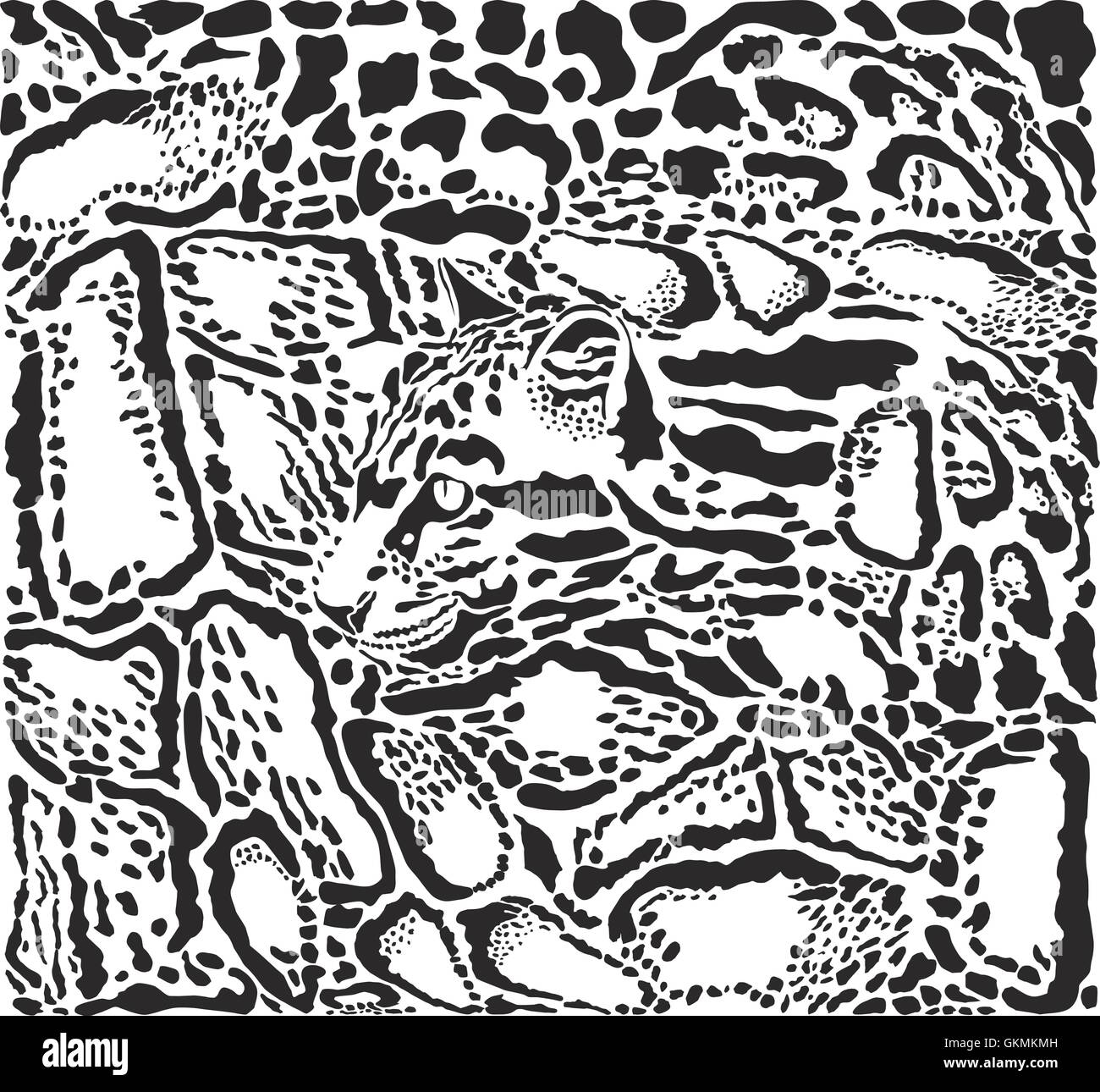 Background leopard skins head Stock Vector Images - Alamy