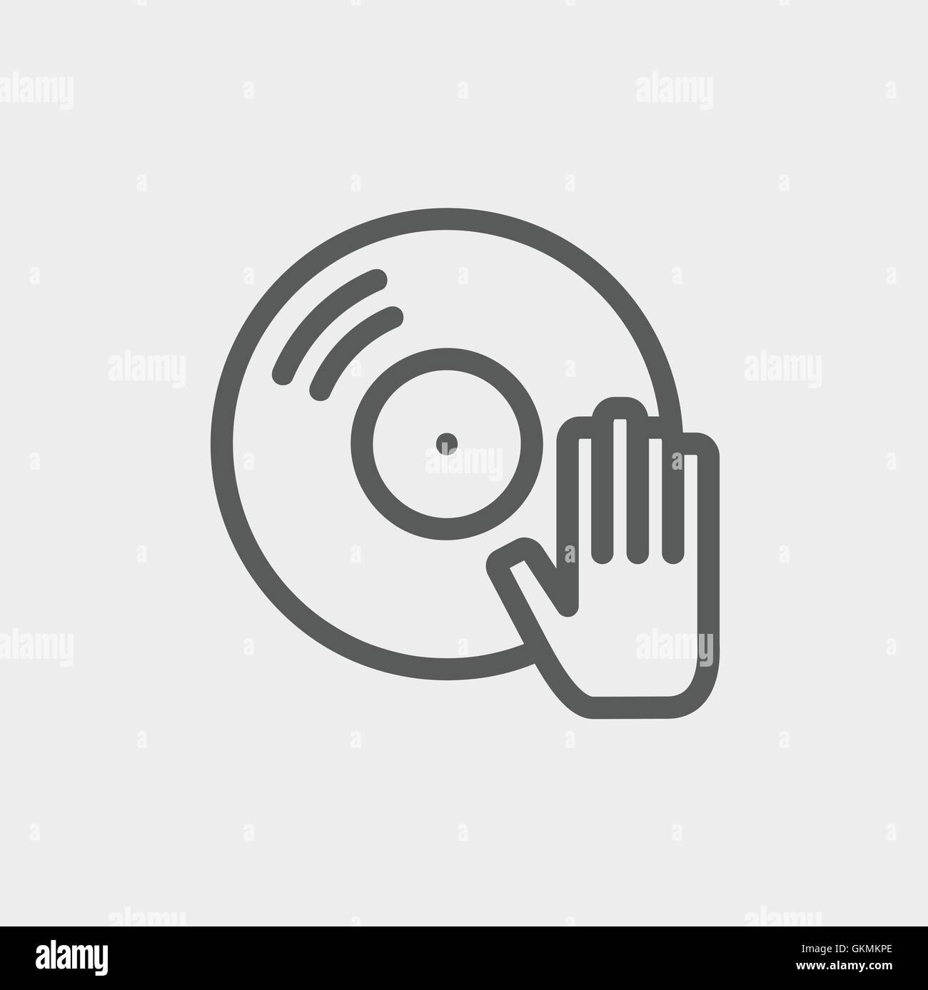 Vinyl disc thin line icon Stock Vector Image & Art - Alamy