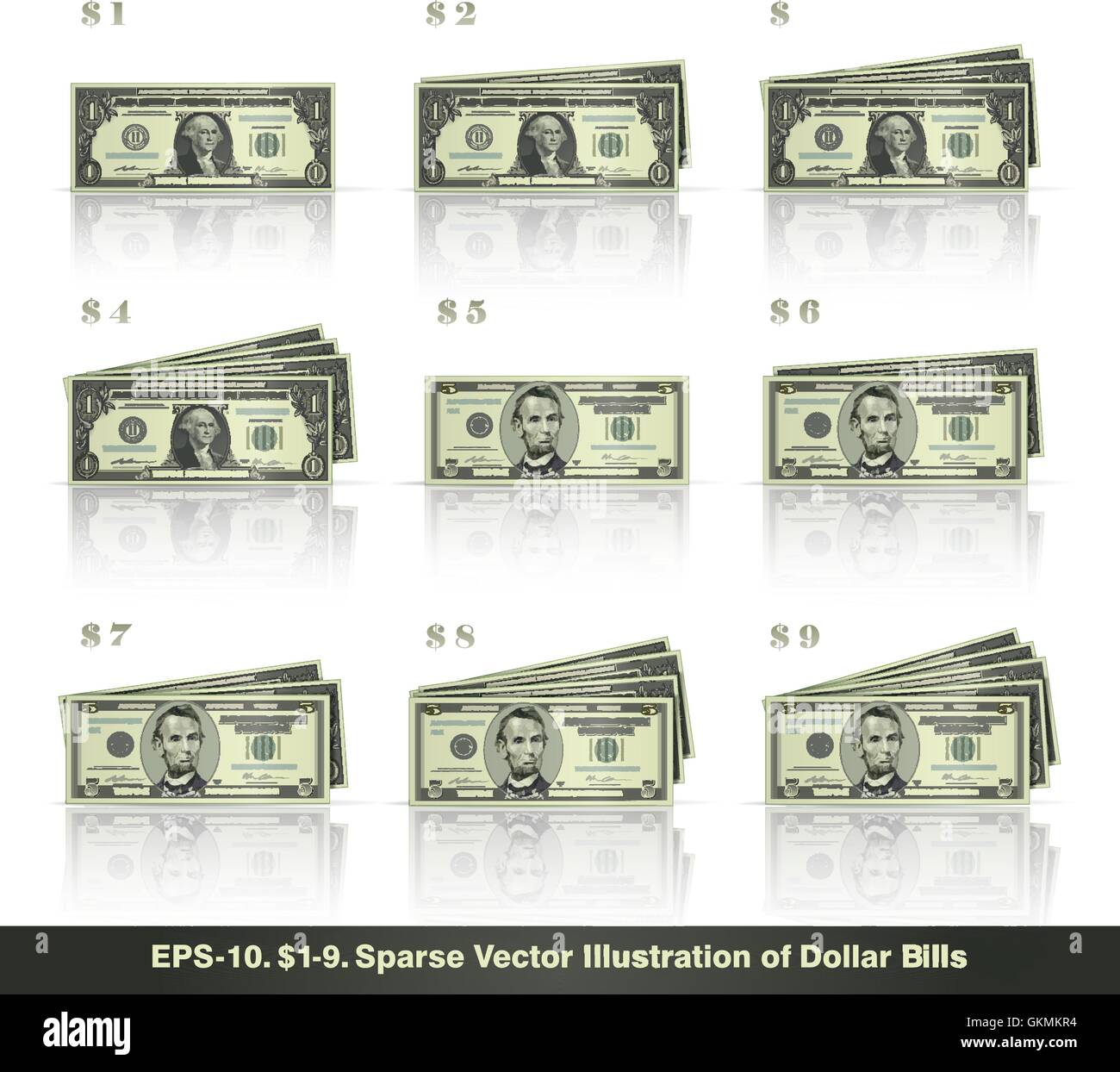 $1 bill Stock Vector Images - Alamy