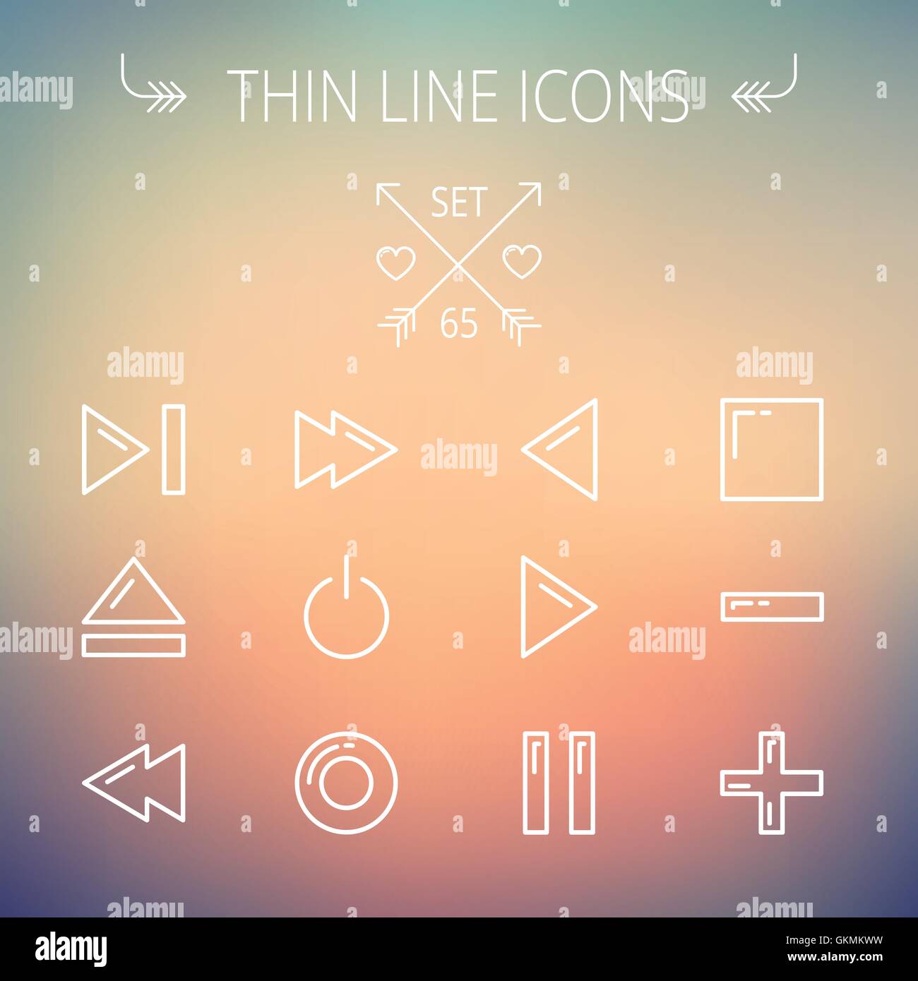 Music and entertainment thin line icon set Stock Vector Image & Art - Alamy