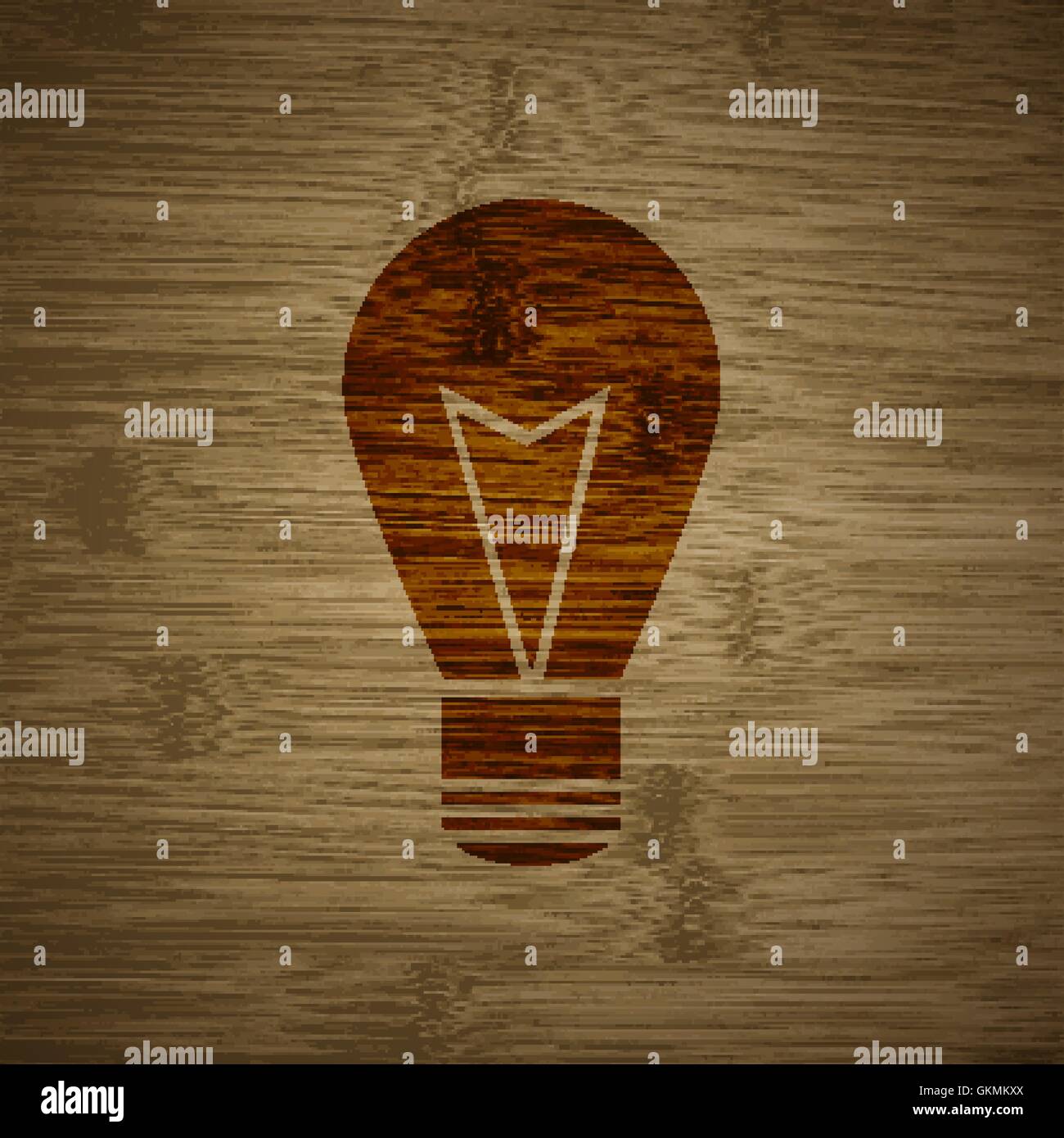 Light lamp icon symbol Flat modern web design with long shadow and ...