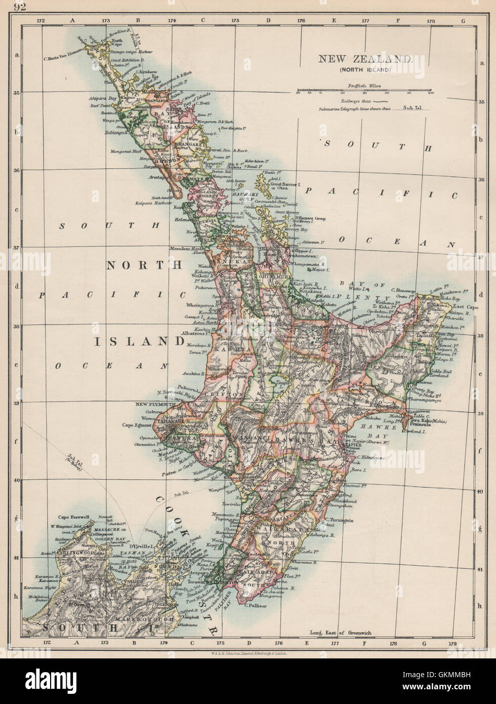 New zealand north island map hi-res stock photography and images - Alamy
