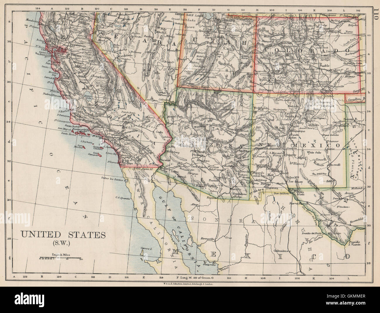 Map utah colorado hi-res stock photography and images - Alamy