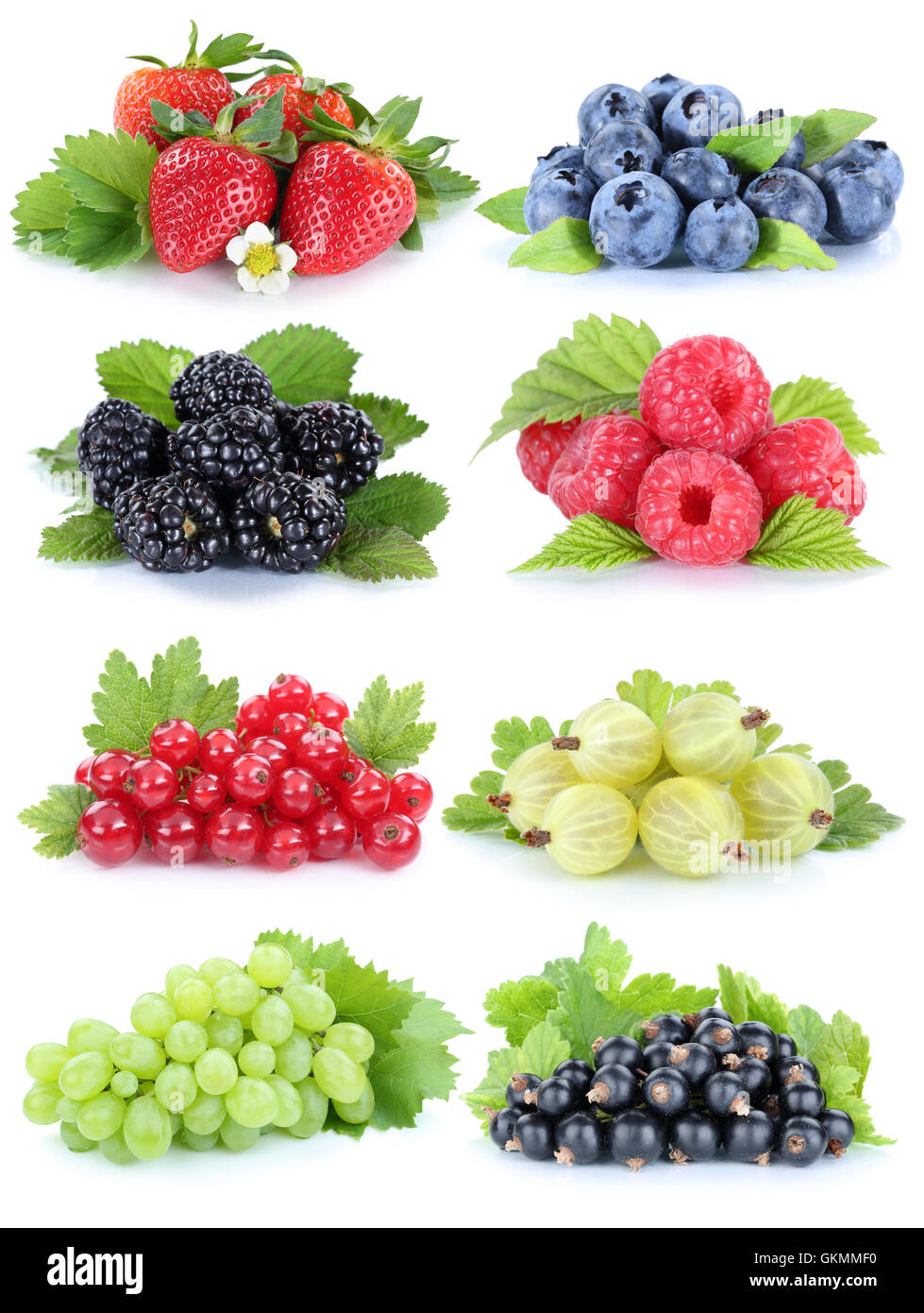 Raspberries blueberries red currants Cut Out Stock Images & Pictures ...