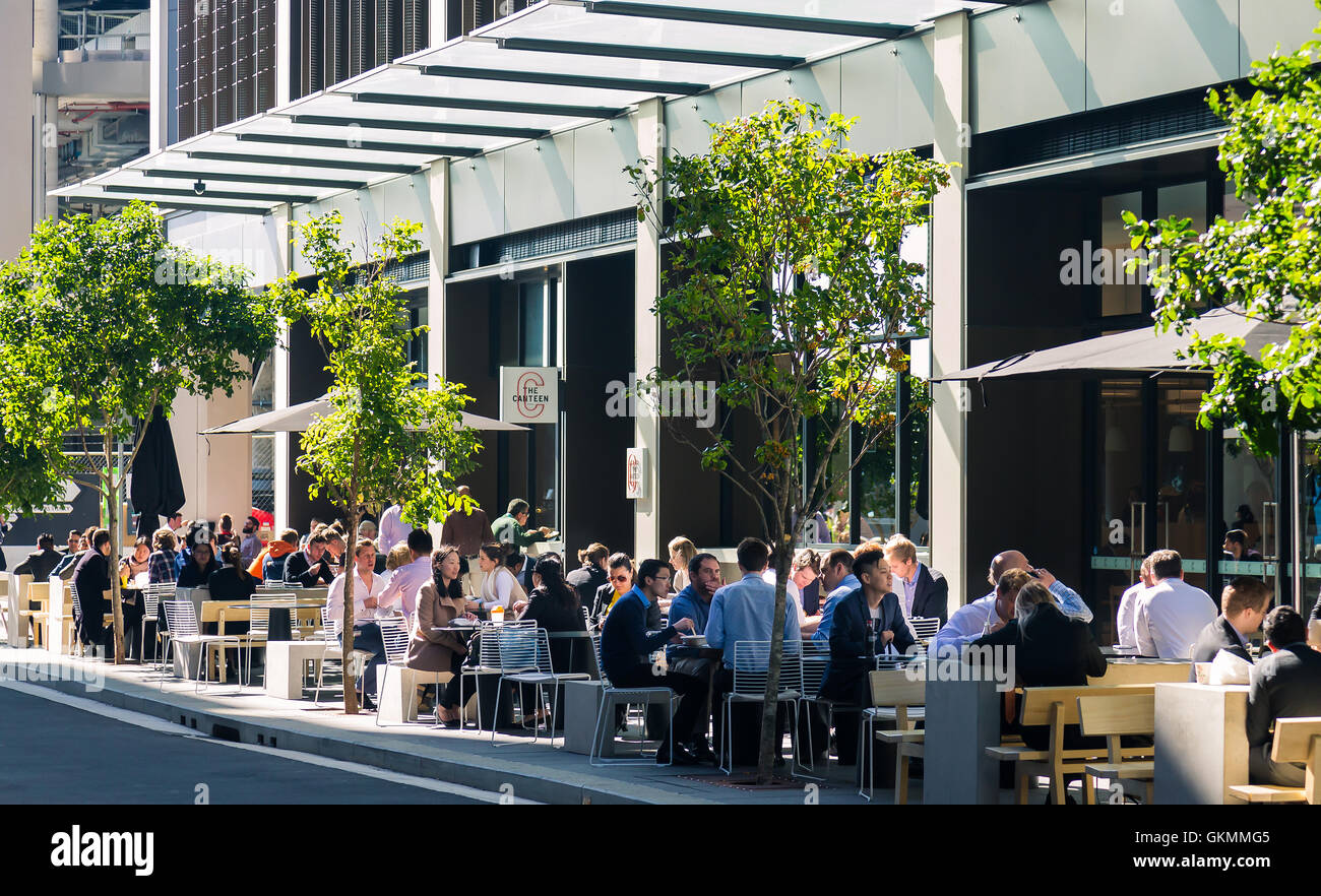 General views of the Barangaroo restaurants and cafés along the Streets ...