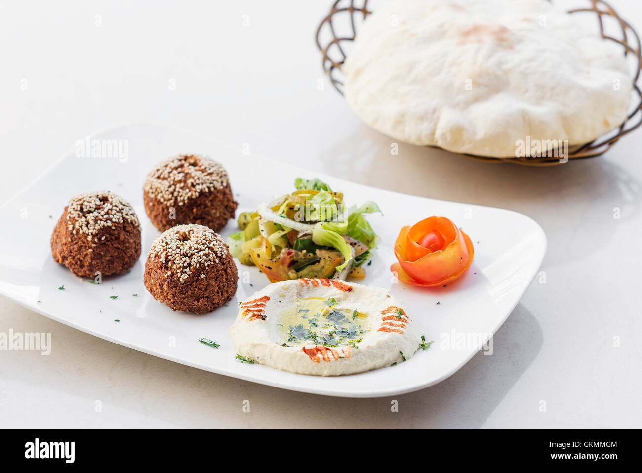 falafel hummus houmus starter snack middle eastern food mezze platter ...