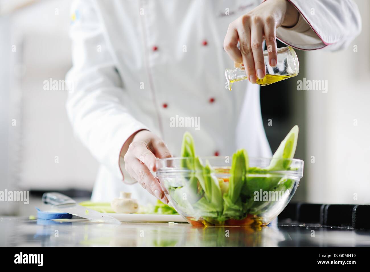 chef preparing meal Stock Photo - Alamy
