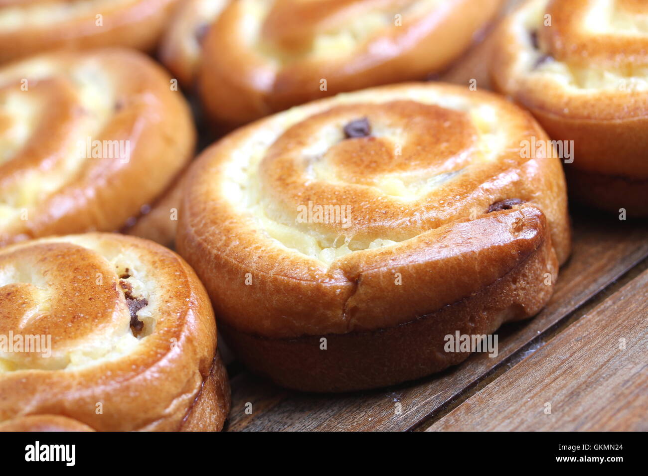 chocolate pastry snails Stock Photo - Alamy