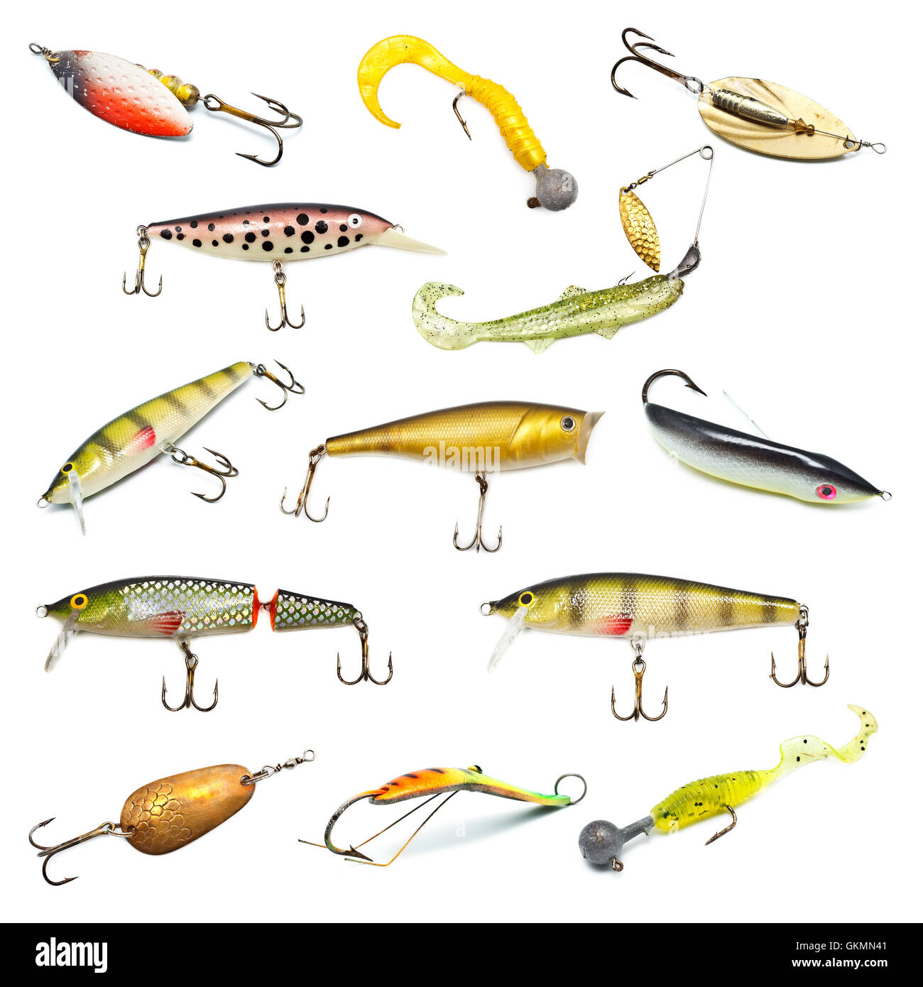 Trout fishing collection Cut Out Stock Images & Pictures - Alamy