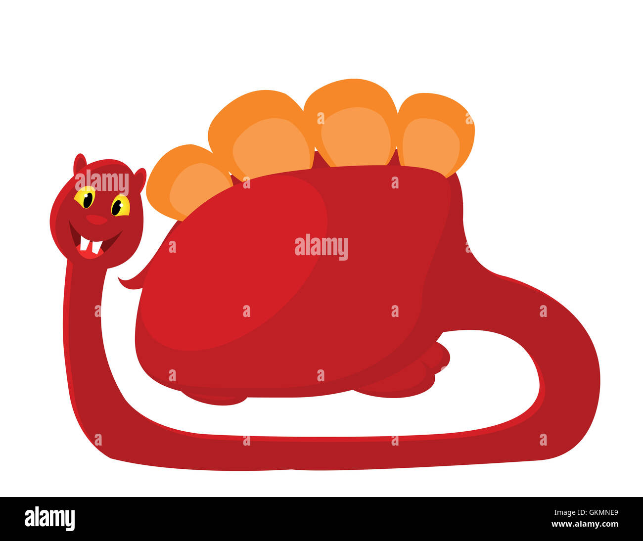 illustration of a red dino Stock Photo - Alamy