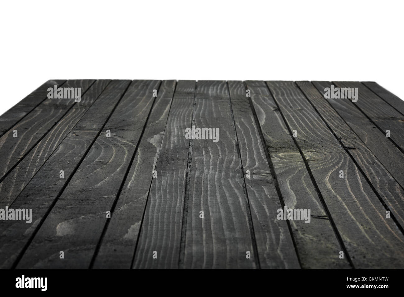 Empty black wooden table close-up Stock Photo - Alamy