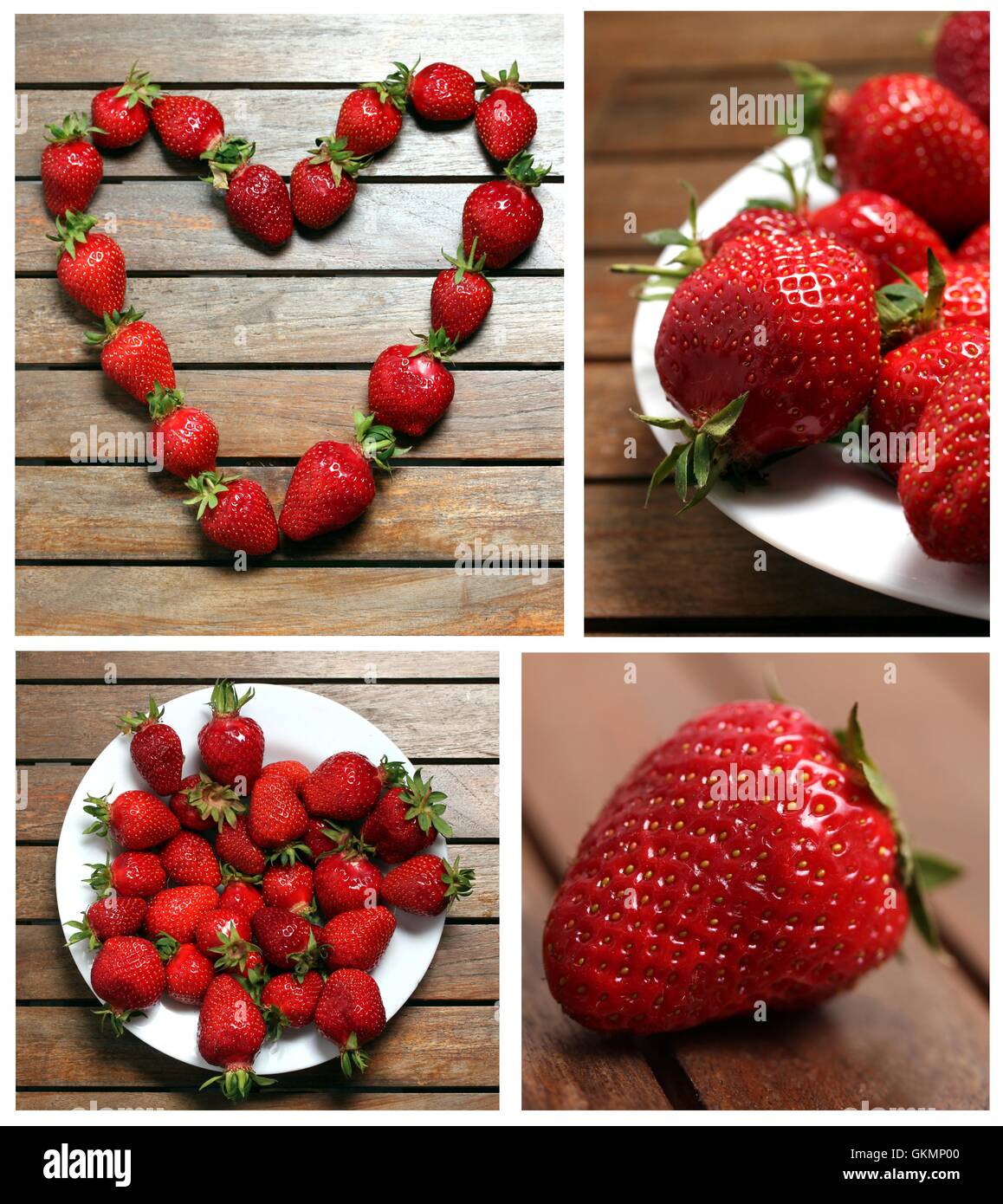 strawberries collage Stock Photo - Alamy